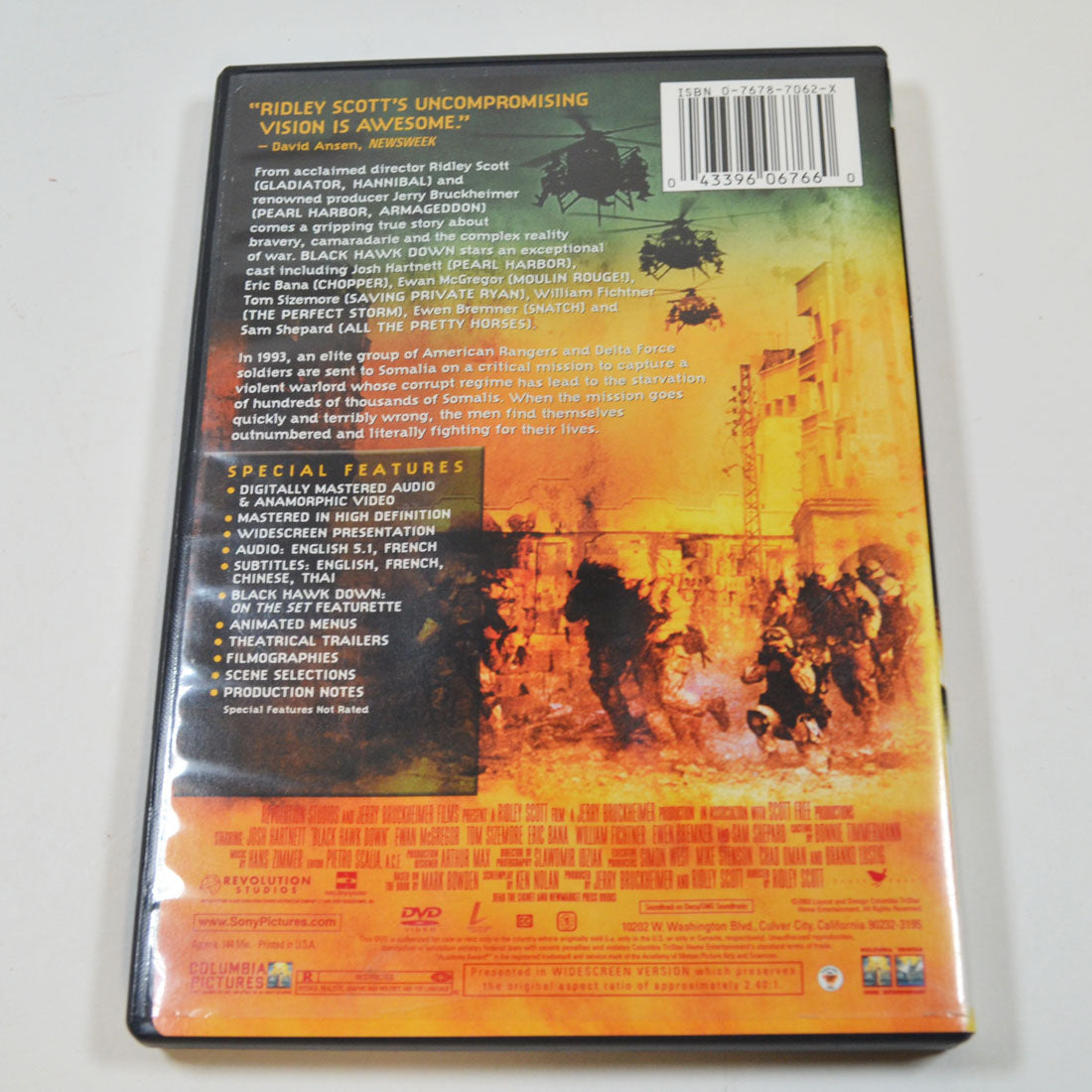 Black Hawk Down (2001, DVD) - Josh Hartnett, Eric Bana, Ewan McGregor ...