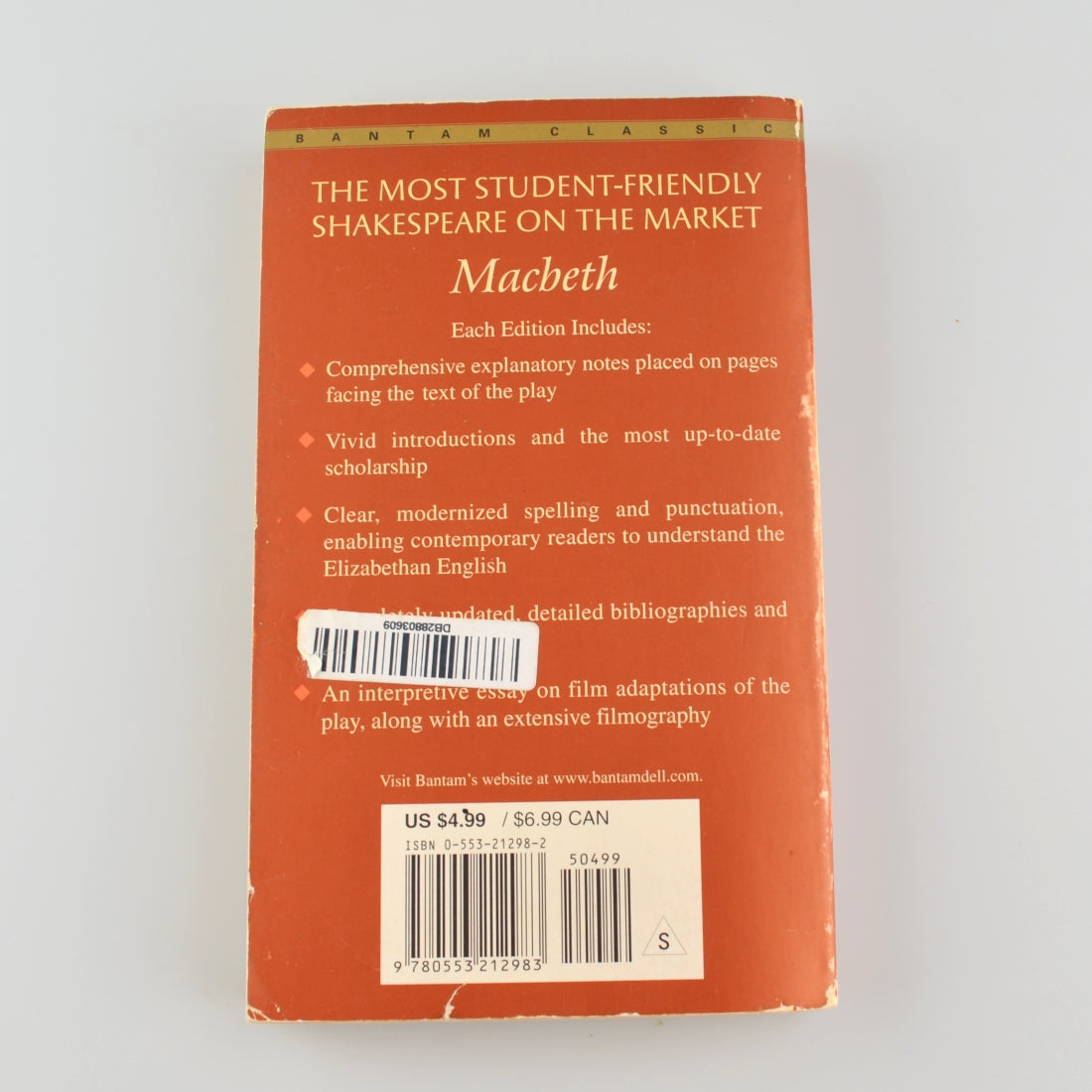 Macbeth by William Shakespeare - Bantam Classic – Rusty Gold Resale